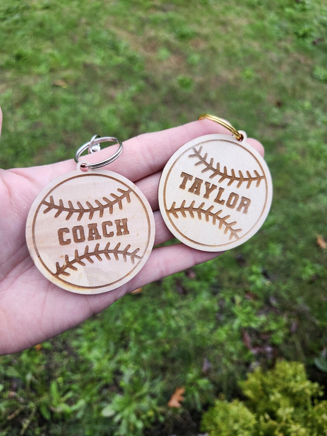 Baseball Softball Keychain Custom Team Name Tags for Bags Softball Team ...