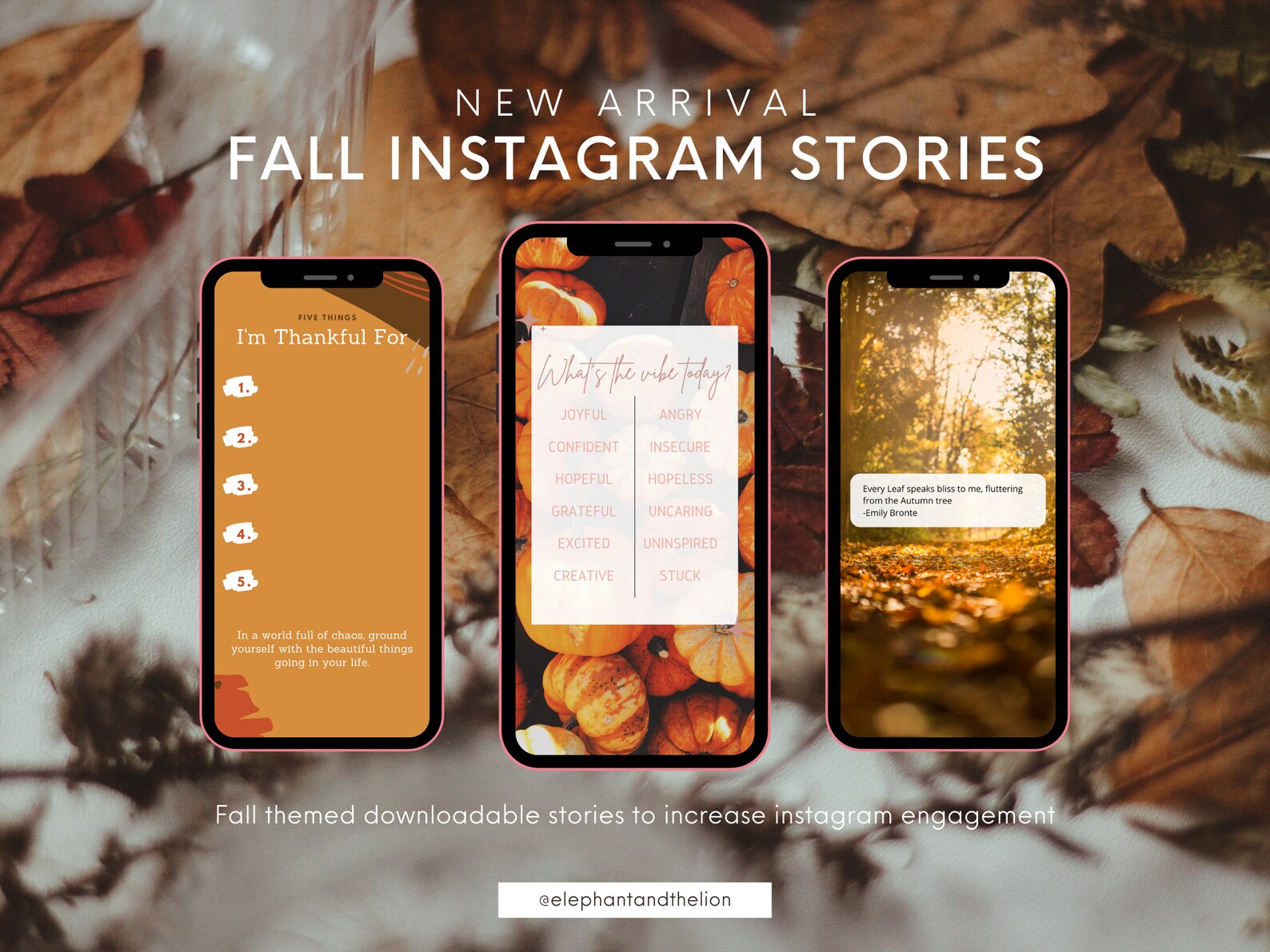 135 Fall Instagram Story Templates |autumn |halloween |fall Vibes ...