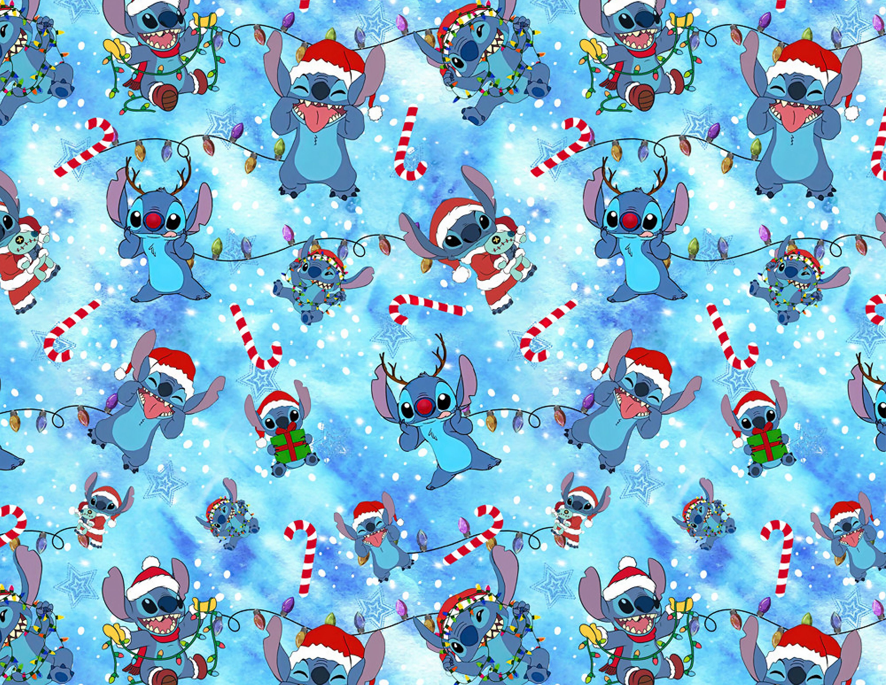 Stitch Christmas Wrapping Paper Lilo and Stitch Wrapping - Etsy Canada