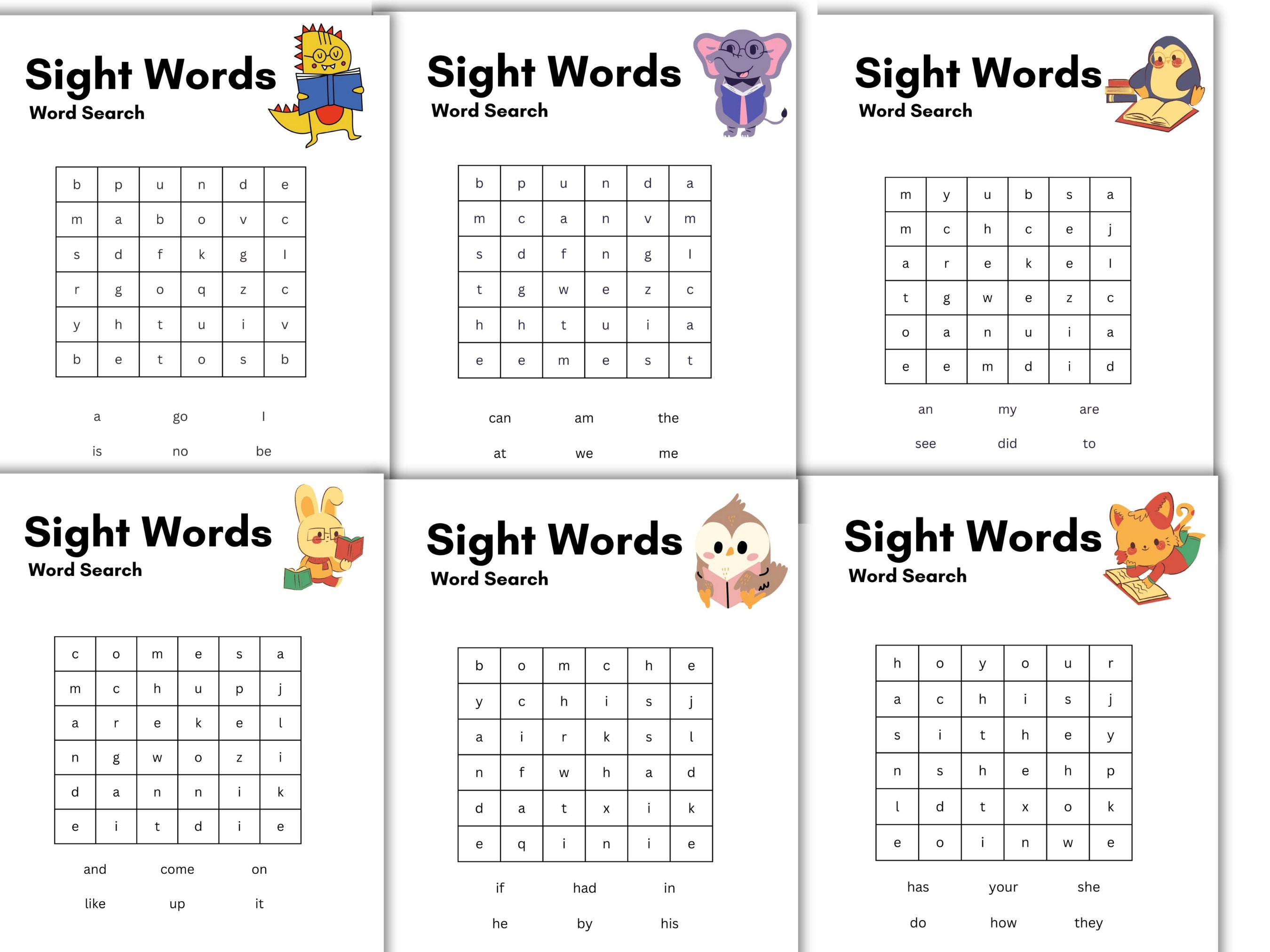 Sight Words Printable, Kid Word Search Puzzles, Worksheet, Kindergarten ...