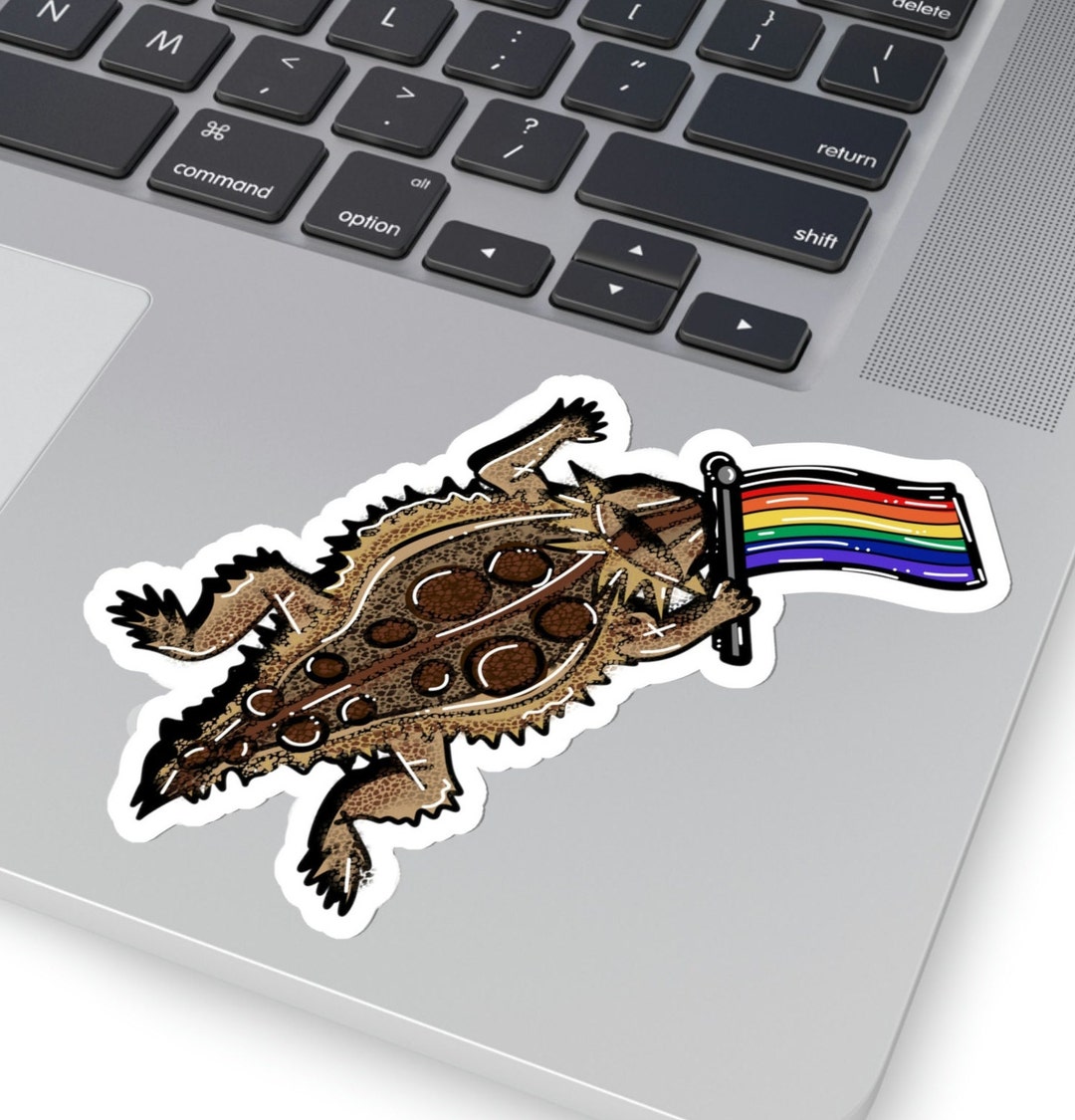 Horned Toad Pride Vinyl Sticker - Pride Sticker - June Pride Month ...