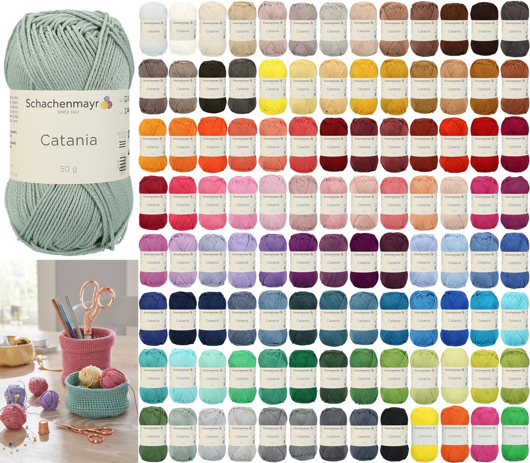 50,00EUR/kg | 50g Schachenmayr Catania | Baumwolle Garn Stricken Häkeln ...