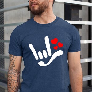 ASL I Love You ILY Signs T-shirt ,I Love You Heart ASL American Sign ...