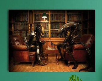 Alien Vs Predator Canvas - Etsy
