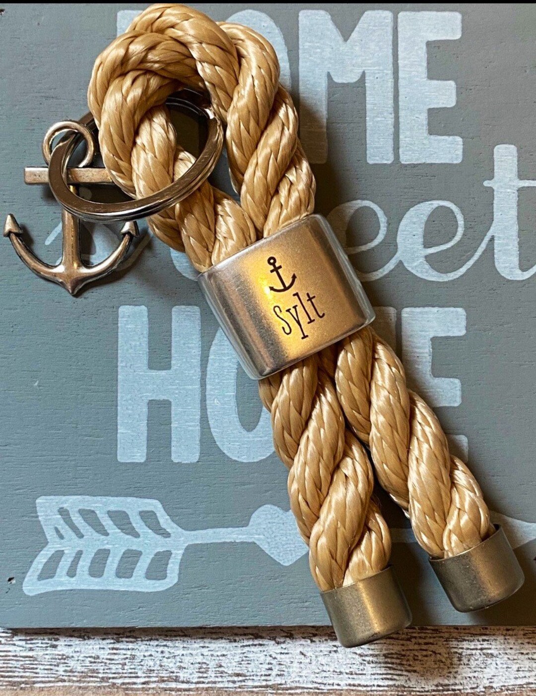 Maritime Keychain Sailing Rope With Slider Sylt and Anchor - Etsy