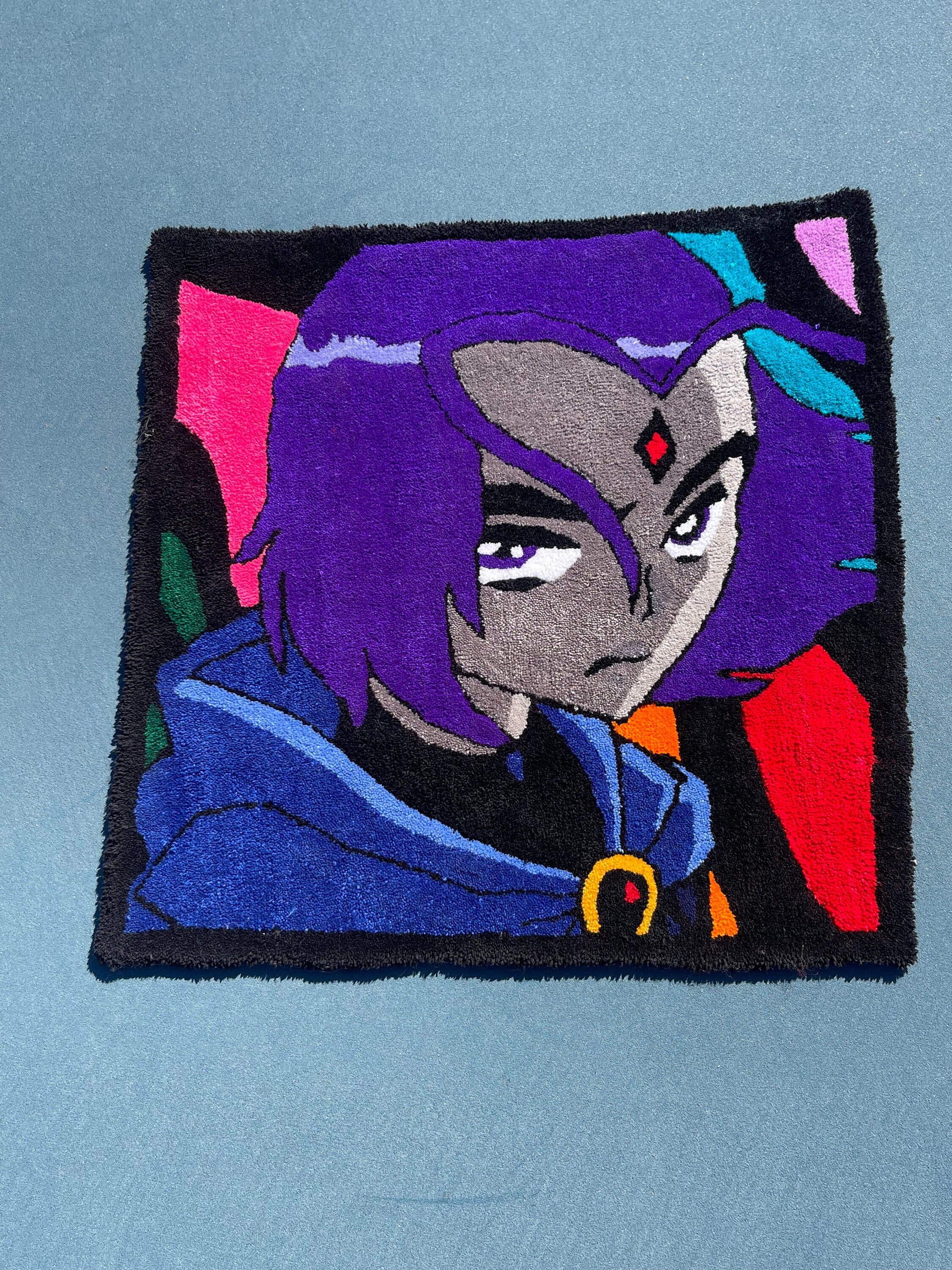 Raven Rug / Teen Titans Rug / Handmade Tufted Rug / Custom Rug - Etsy
