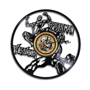 Spider-man Vs Venom Vinyl Record Round Clock Marvels Legends Unique ...