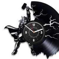 Superhero Vinyl Record Clock, Comic Book Gift for Him, Dark Knight ...