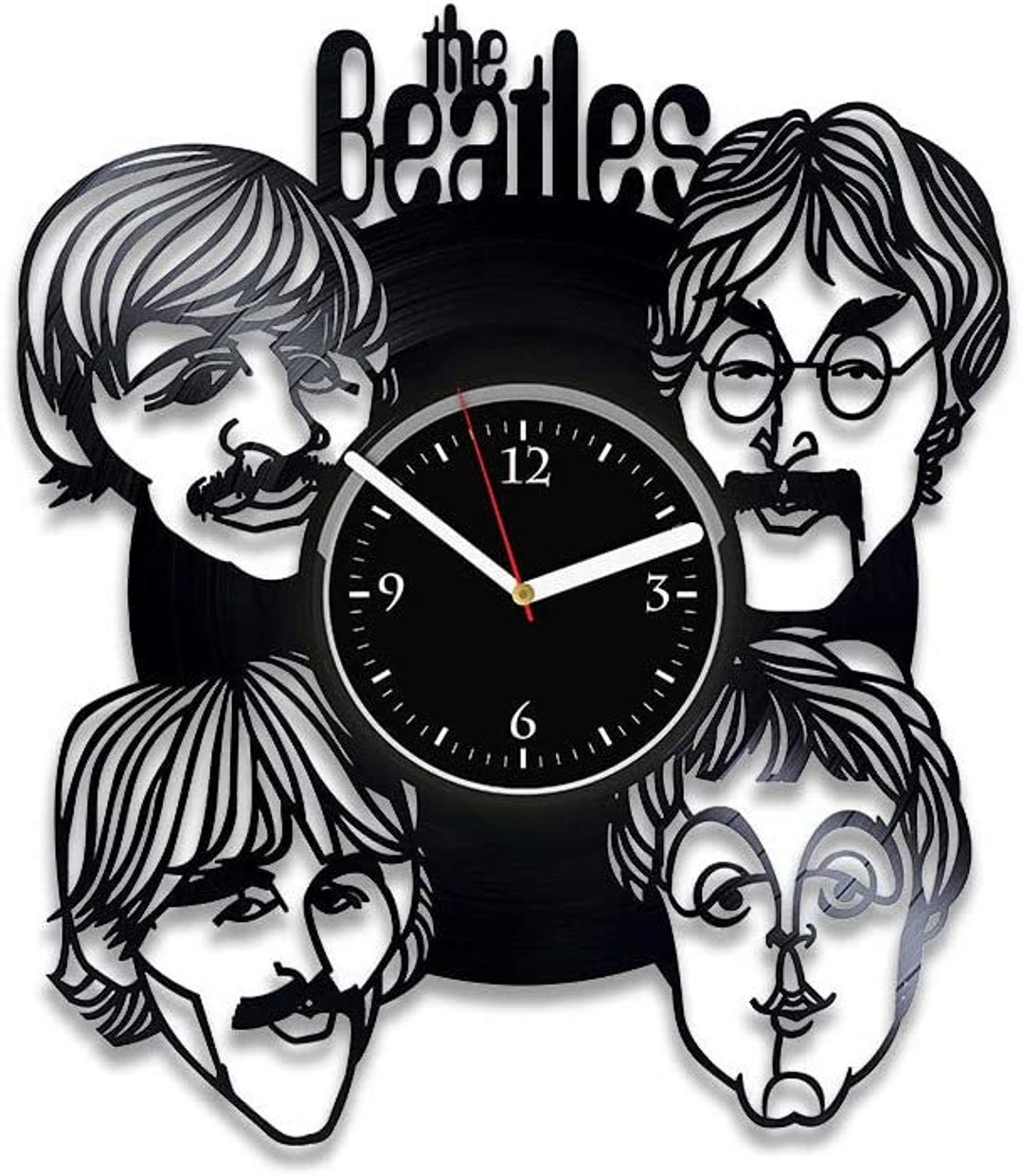 Beatles Vinyl Record Clock Creative Wall Decor for Home Office Music ...