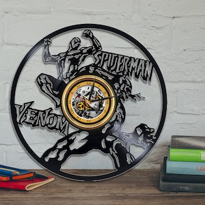 Spider-man Vs Venom Vinyl Record Round Clock Marvels Legends Unique ...