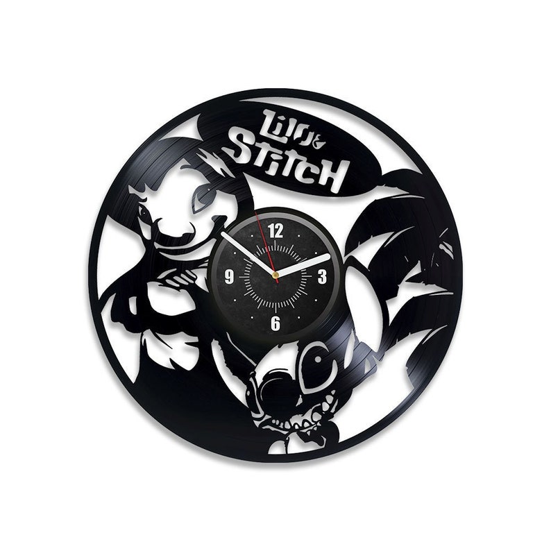 Lilo and Stitch Vinyl Record Funny Wall Clock Kids Room Wall - Etsy