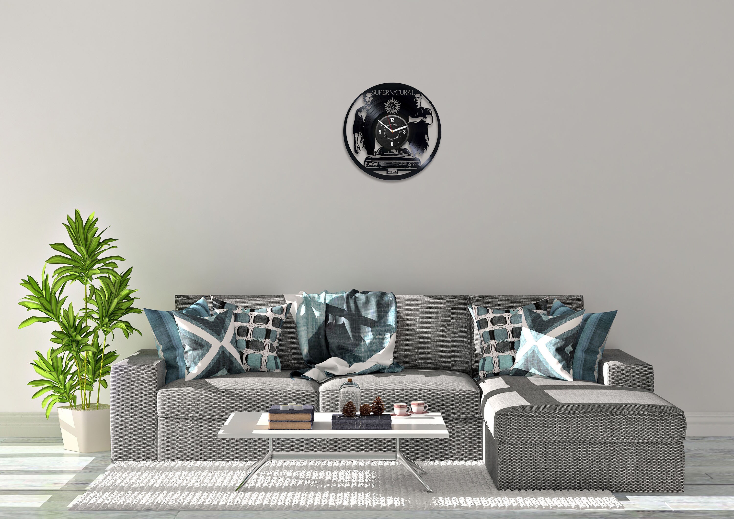 Supernatural Vinyl Record Black Wall Clock Supernatural Wall Decor ...