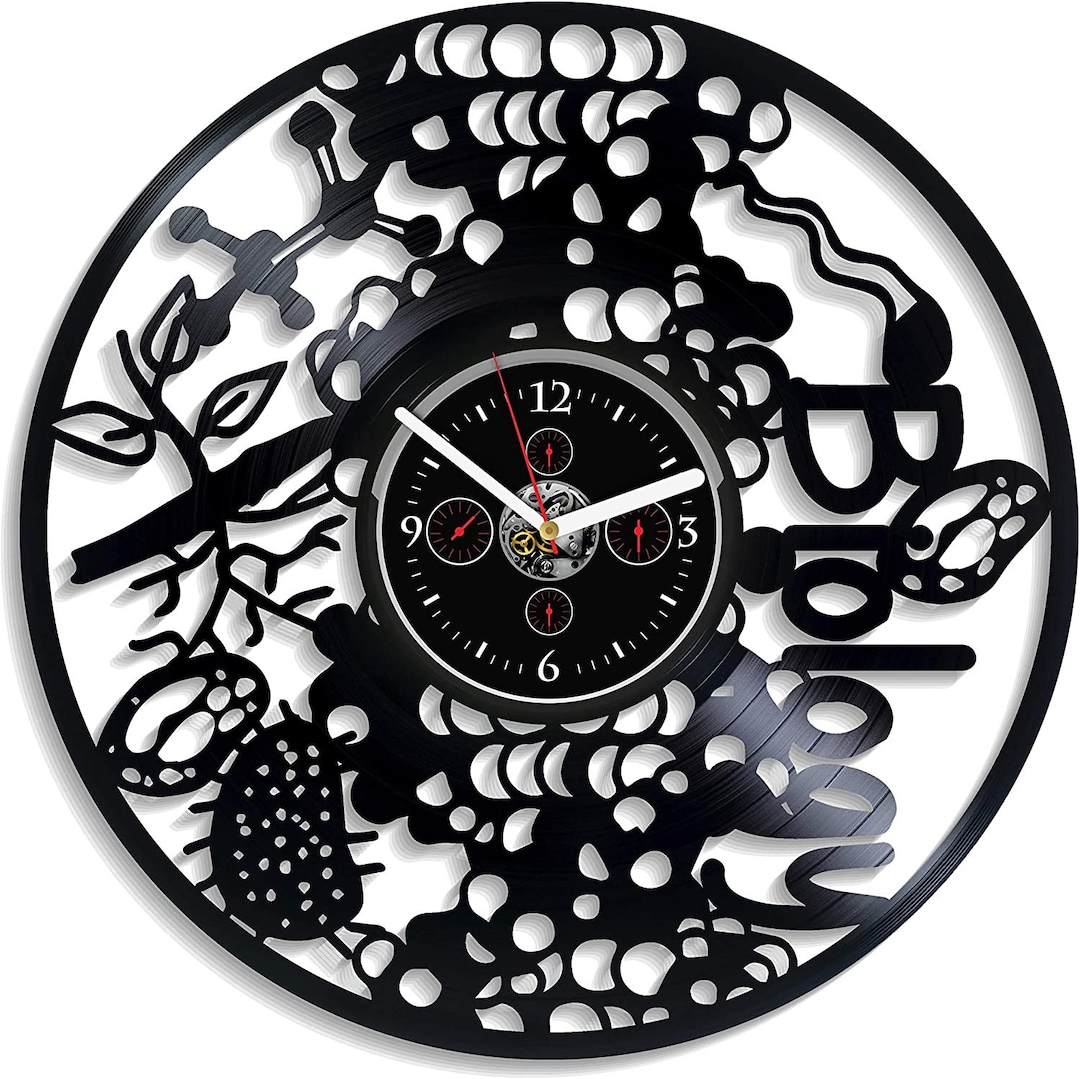 Biology Vinyl Record Clock Science Wall Art Original Decor for ...