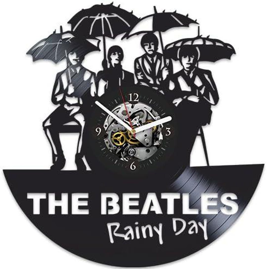 Beatles Rainy Day Vinyl Record Clock, Music Lover Gift, Classic Rock ...