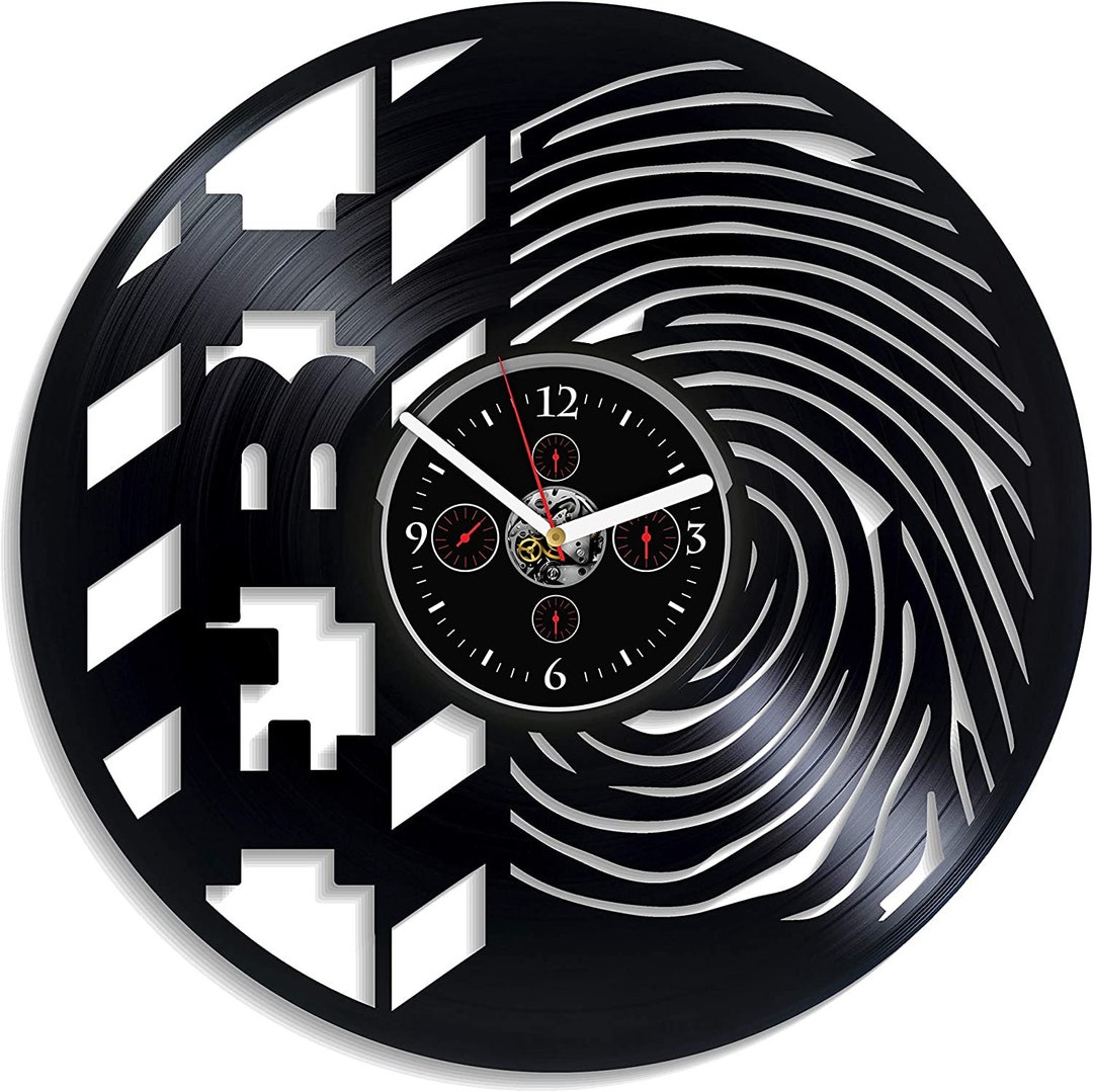 FBI Vinyl Record Clock Police Wall Decor Creative Decor for Mens Room ...