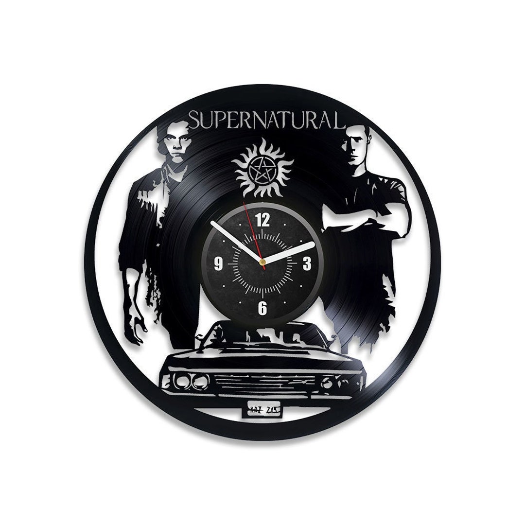 Supernatural Vinyl Record Black Wall Clock Supernatural Wall Decor ...