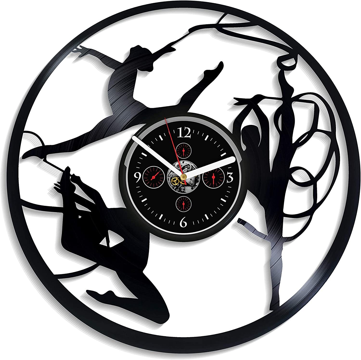 Gymnastics Vinyl Record Clock Creative Wall Decor for Girl Wedding Gift ...