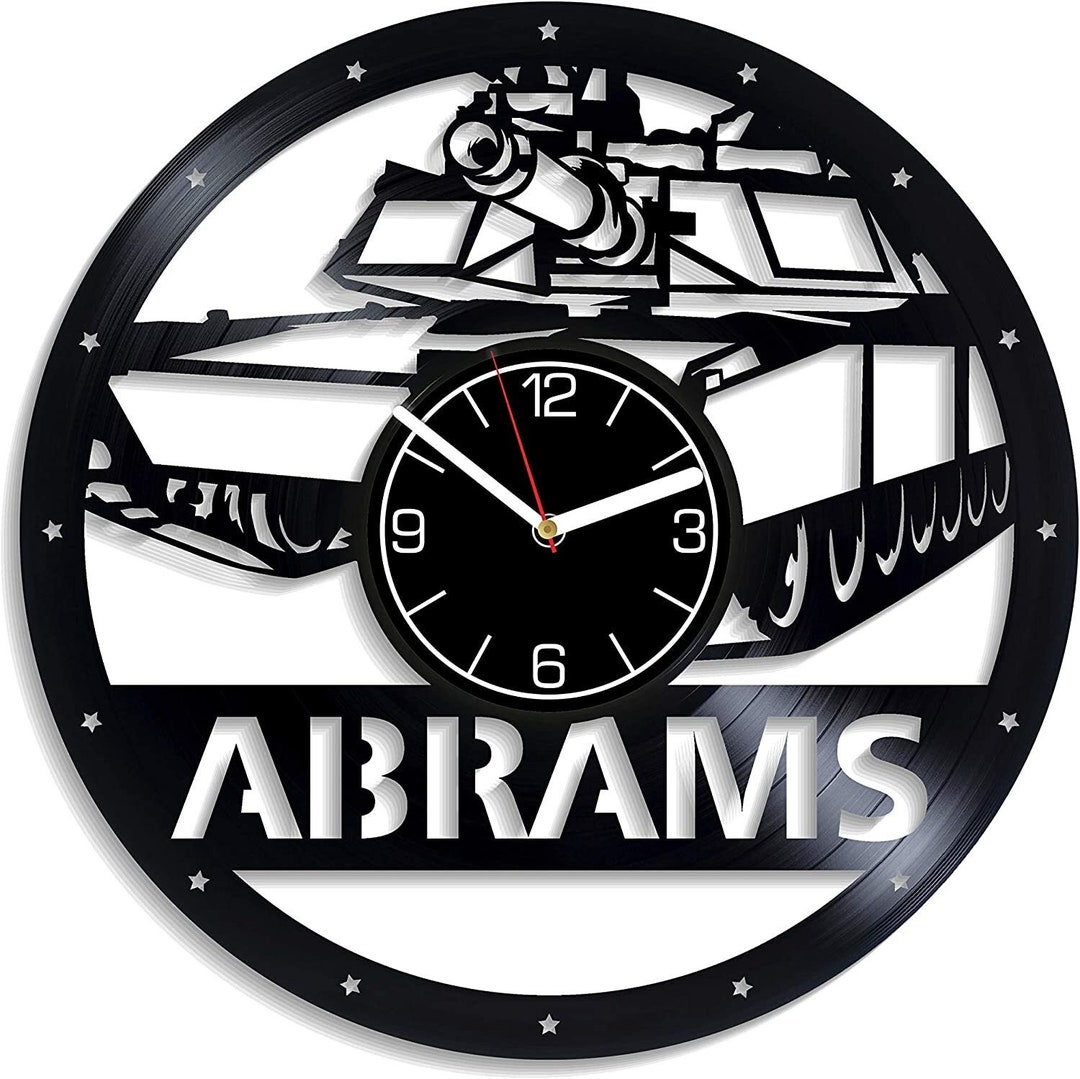 Abrams Tank Vinyl Record Wall Clock M1 Abrams Creative Decor for Home ...