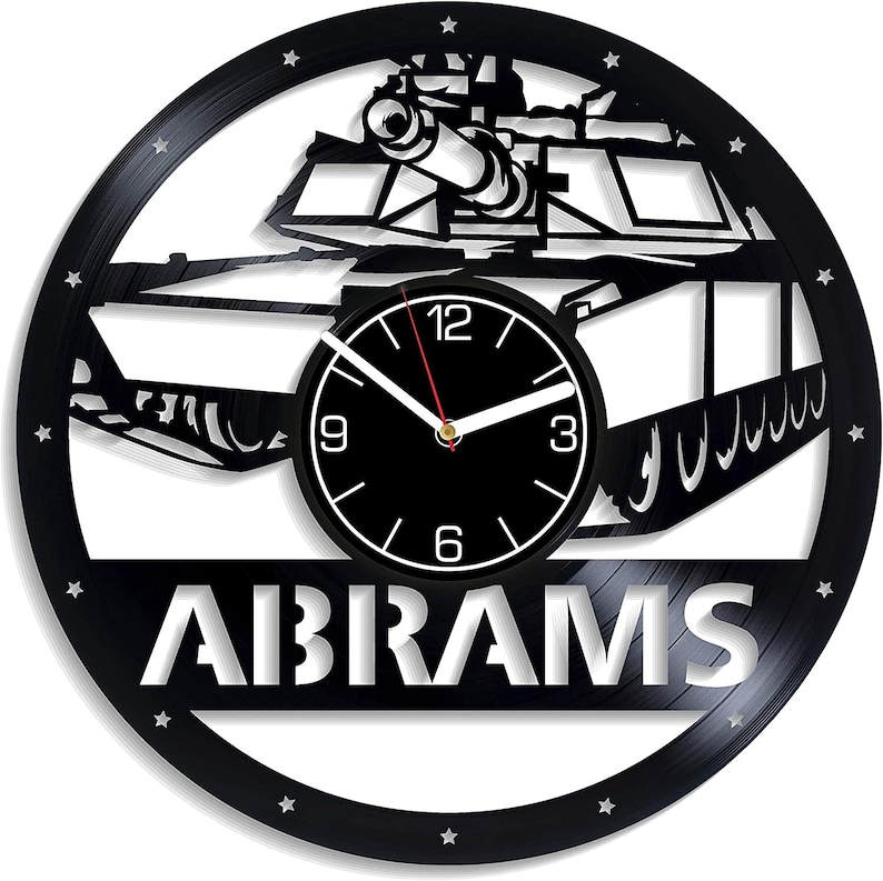 Abrams Tank Vinyl Record Wall Clock M1 Abrams Creative Decor for Home ...