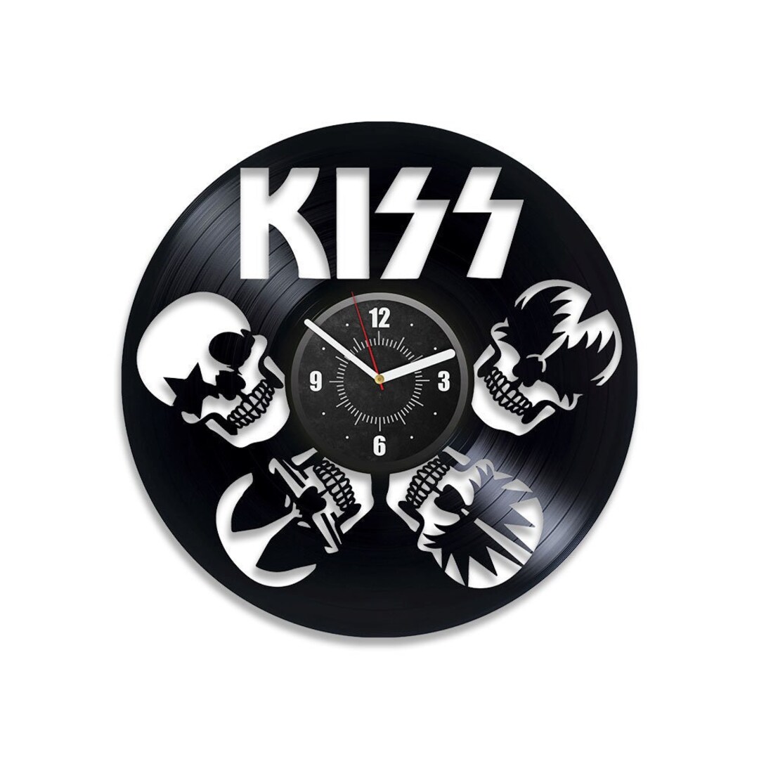 Rock Band Vinyl Record Music Wall Clock Rock Music Wall Art Retro Decor ...