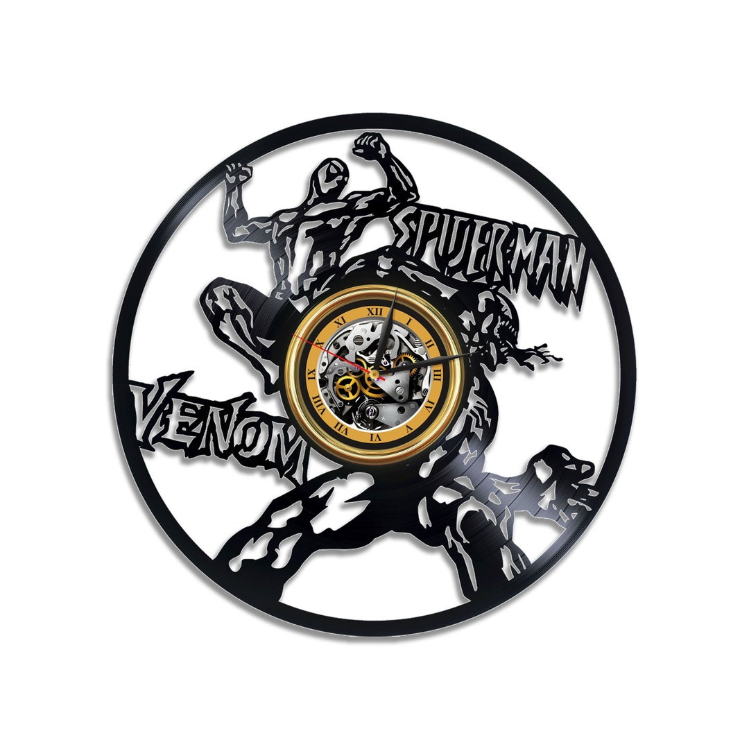 Spider-man Vs Venom Vinyl Record Round Clock Marvels Legends Unique ...