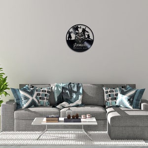 Avengers Vinyl Record Black Wall Clock Marvels Art Work Original Decor ...