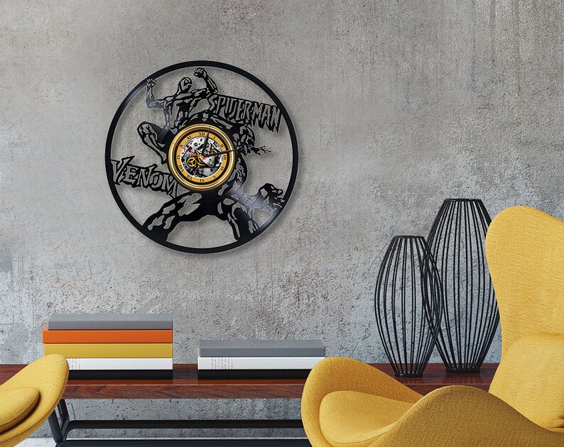 Spider-man Vs Venom Vinyl Record Round Clock Marvels Legends Unique ...