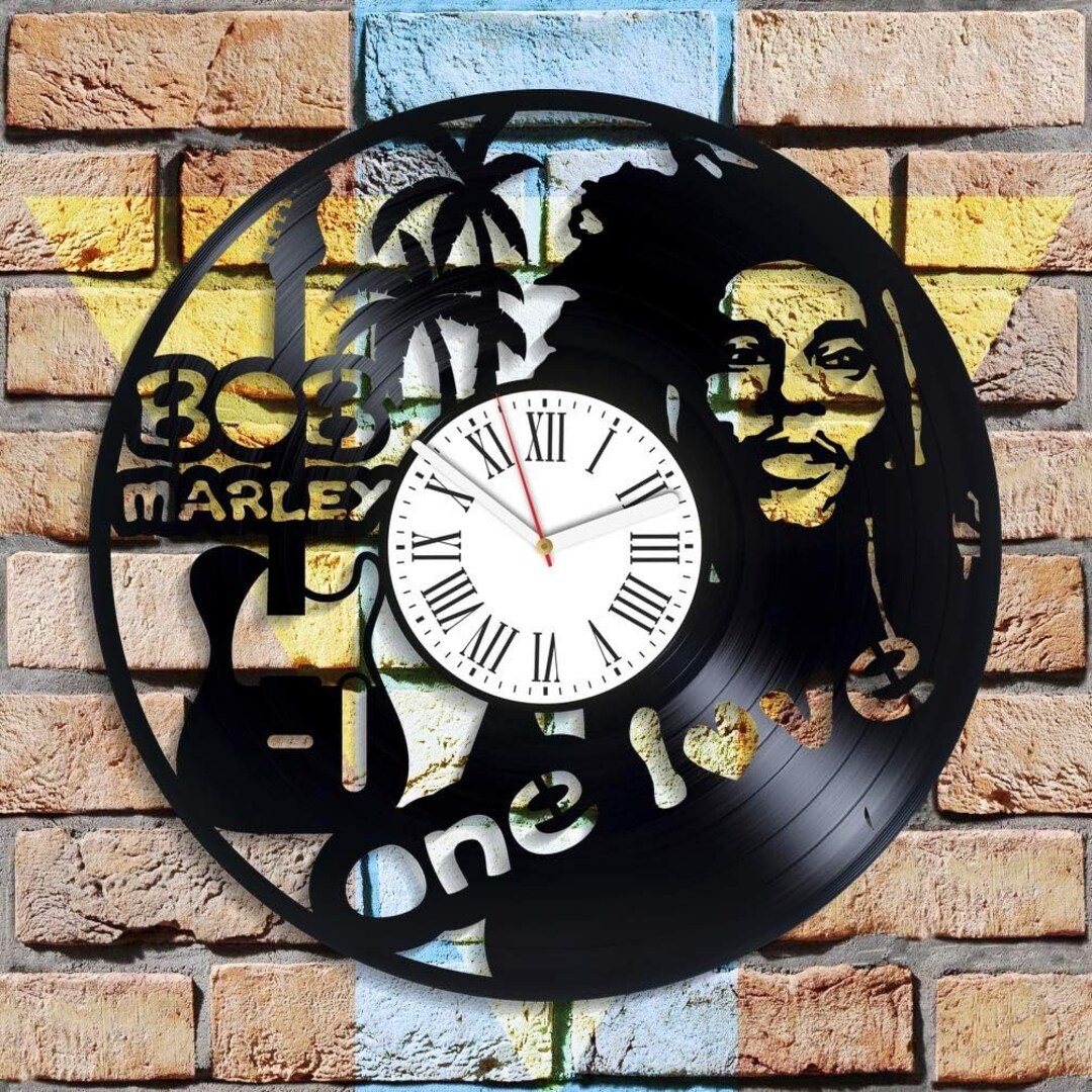 Bob Marley One Love Vinyl Record Clock, Reggae Music, Brother Birthday ...