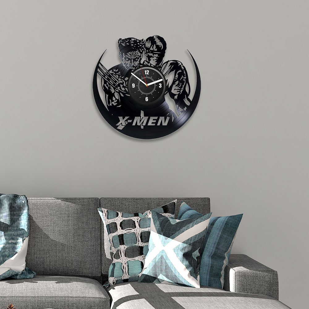 X-men Vinyl Record Silent Wall Clock Marvels Gifts for Kids Wolverine ...