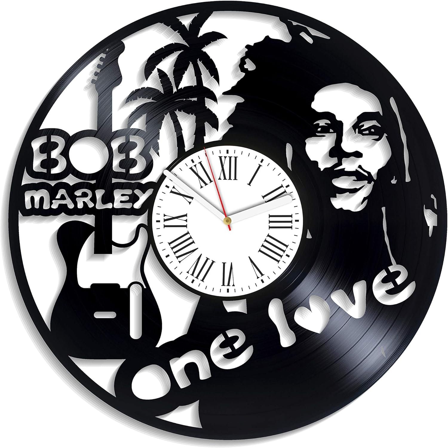 Bob Marley One Love Vinyl Record Clock, Reggae Music, Brother Birthday ...
