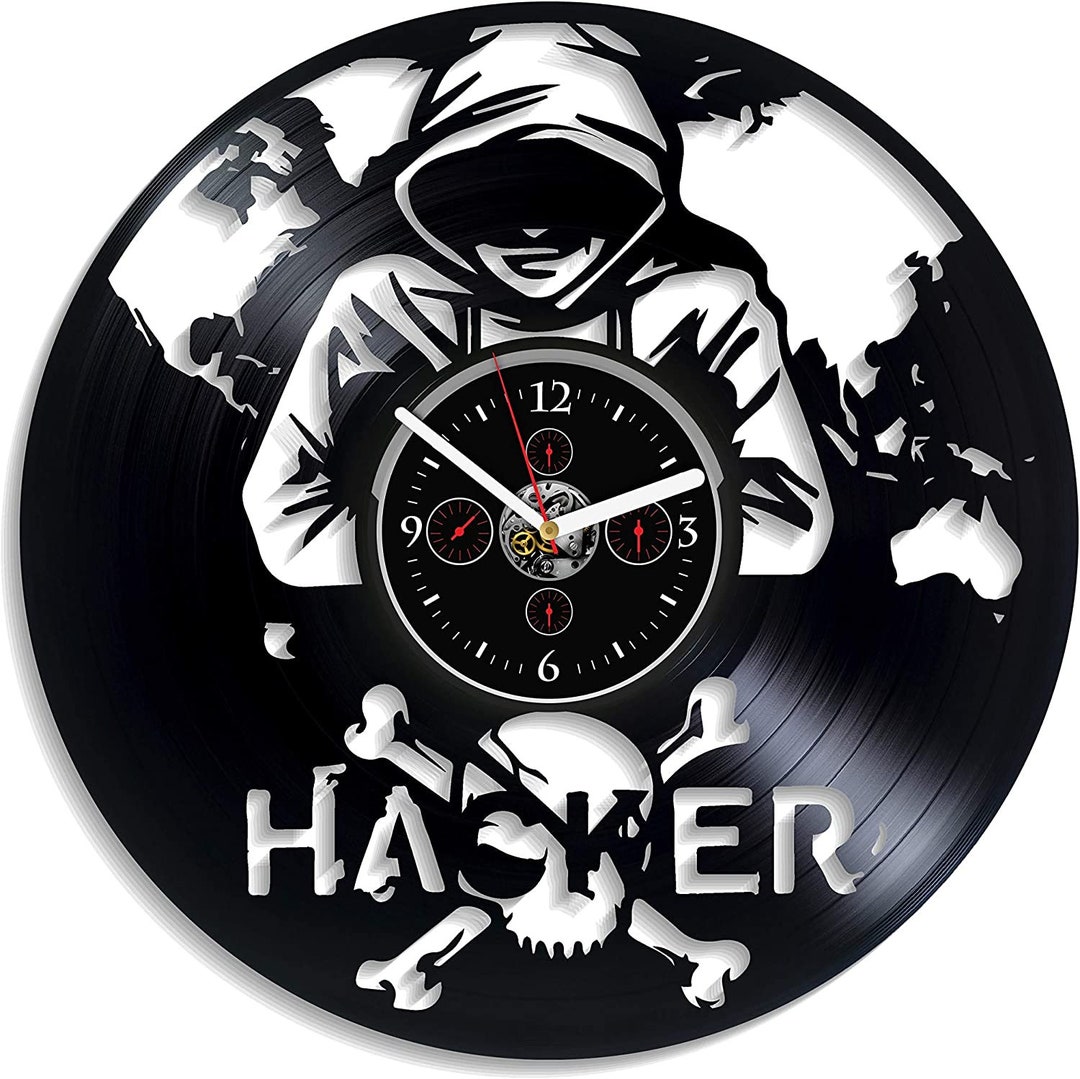 Hacker Vinyl Record Clock Programming Gift Creative Decor for Office ...