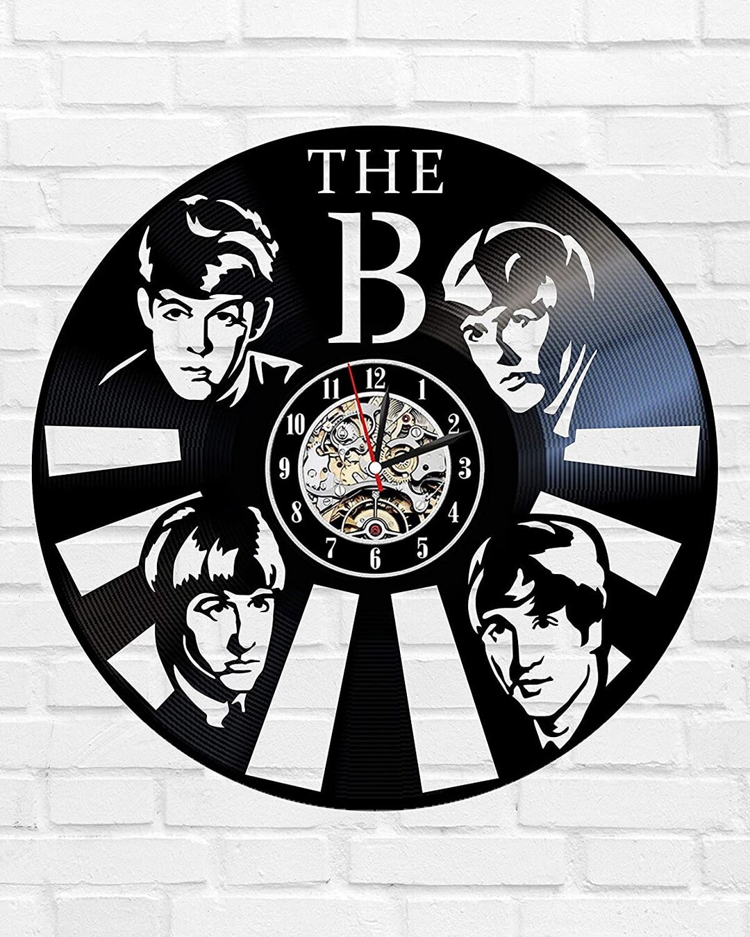 The Beatles Vinyl Record Clock Creative Decoration for Home Office Rock ...