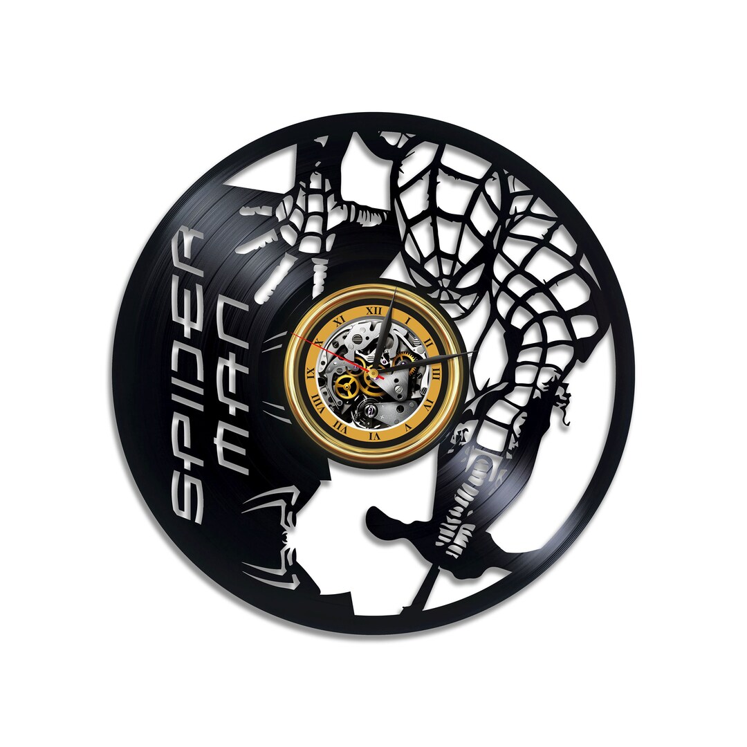 Spider-man Vinyl Record Round Wall Clock Superhero Movies Art Original ...