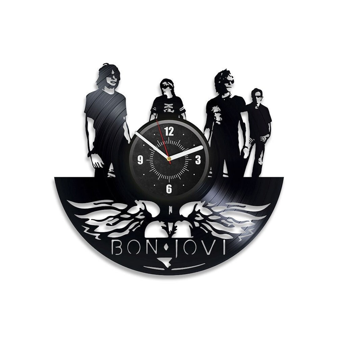 Bon Jovi Vinyl Record Music Wall Clock Rock Band Wall Art Original ...