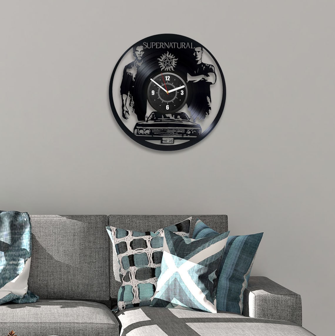 Supernatural Vinyl Record Black Wall Clock Supernatural Wall Decor ...