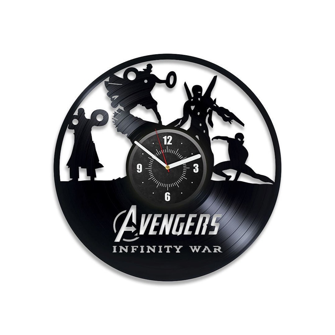 Avengers Vinyl Record Black Wall Clock Marvels Art Work Original Decor ...