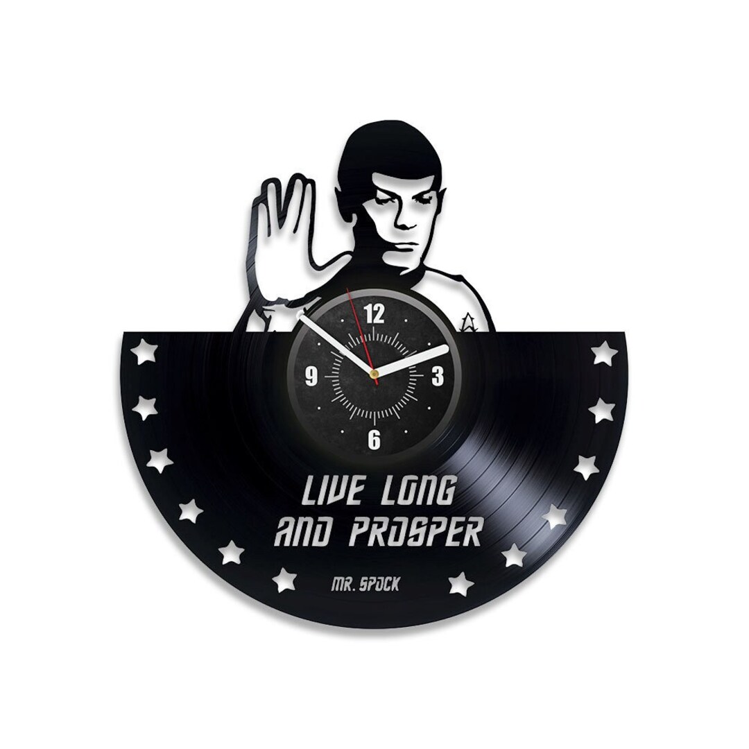 Science Fiction Vinyl Record Black Wall Clock Science Fiction Art ...