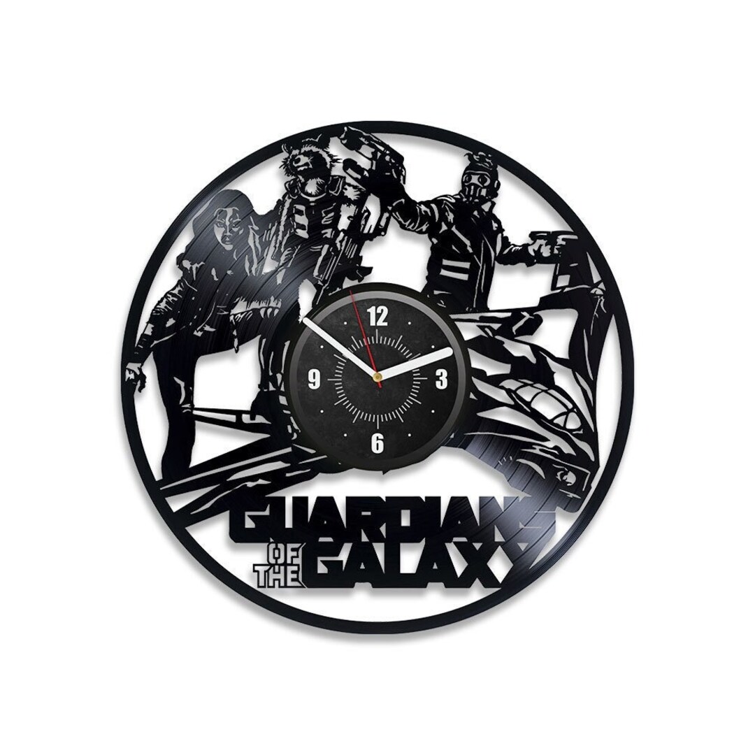 Guardian of the Galaxy Vinyl Record Silent Wall Clock Marvels Universe ...