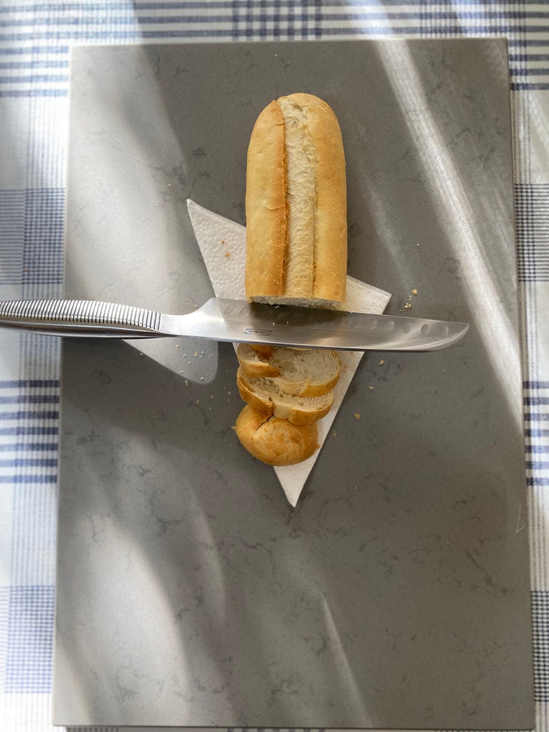 Large Quartz Cutting Board, Montana Grey Serving Display,stone Chopping ...