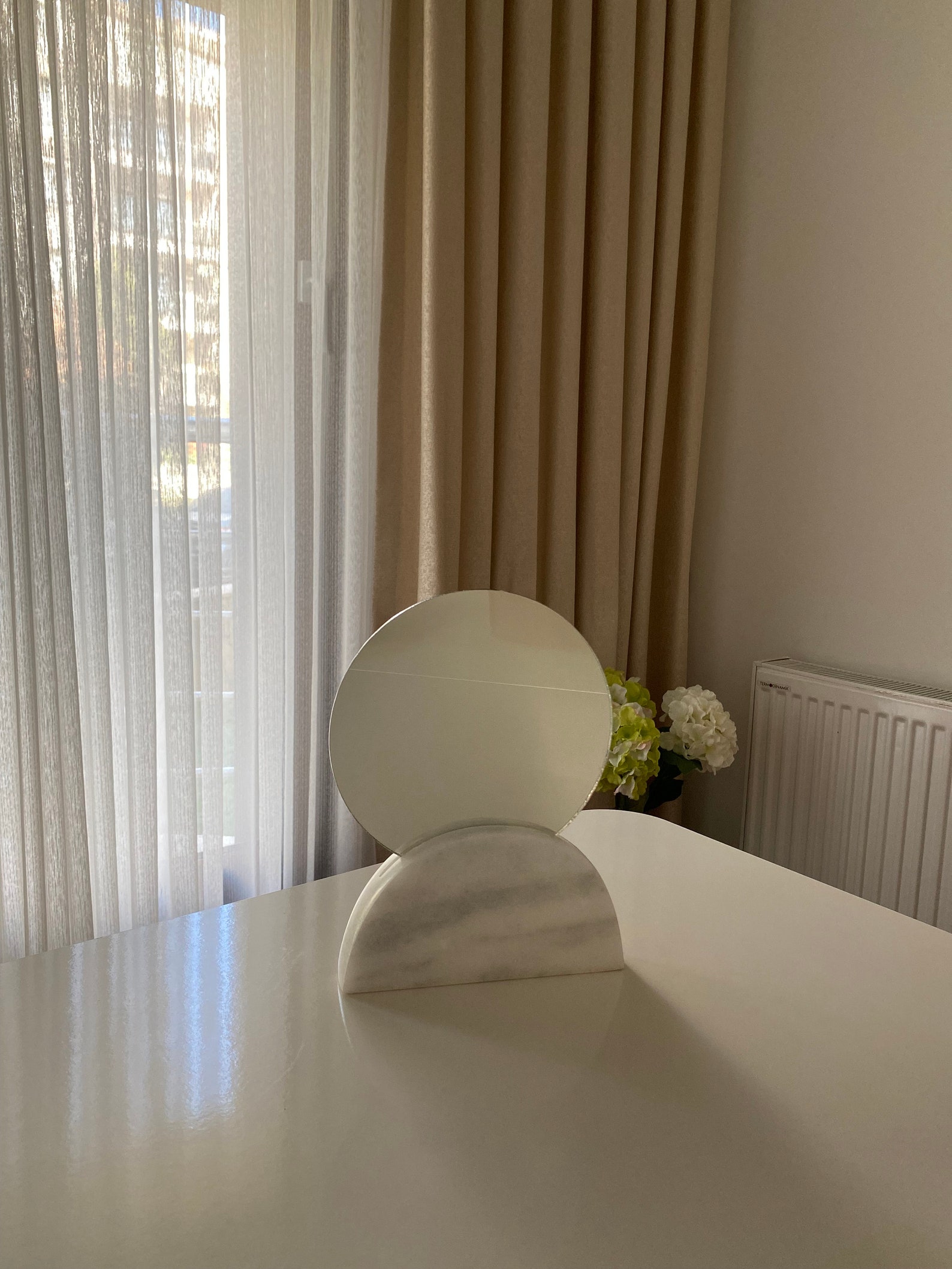 Marble Base Vanity Mirror Makeup Mirror Marble Decor - Etsy