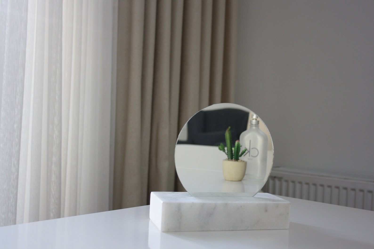 Marble Base Vanity Mirror Makeup Mirror Marble Decor - Etsy