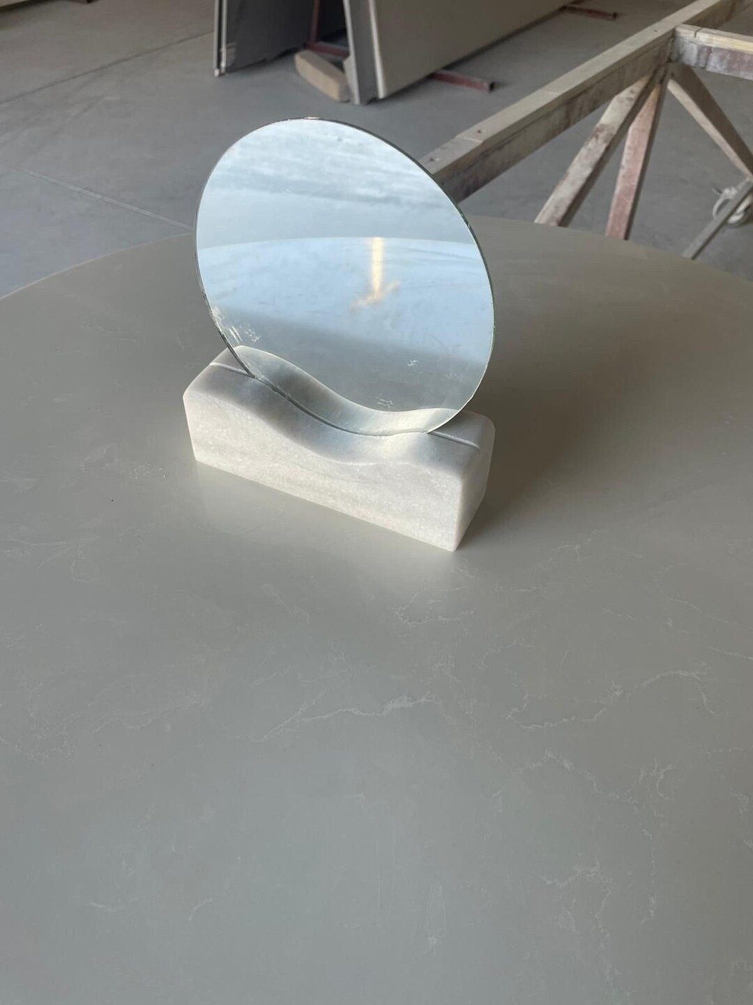 Marble Base Vanity Mirror | Makeup Mirror | Marble Decor Tabletop ...