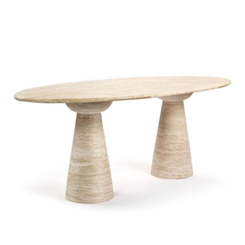 Travertine Dining Table - Etsy