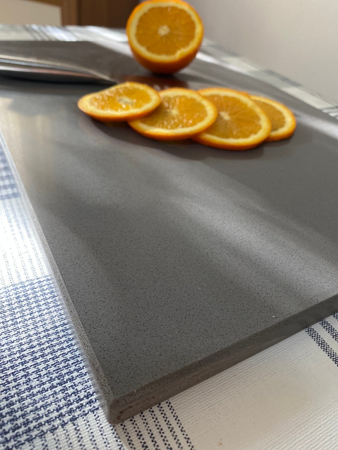 Large Quartz Charcuterie Board: Forza Fume Stone Serving Platter - Etsy
