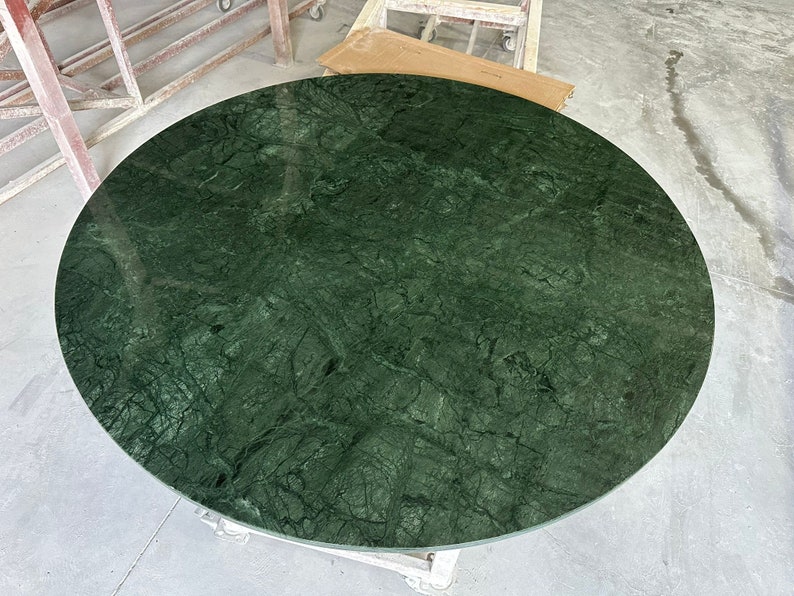 Verde Guatemala Marble Table Top: Custom Round Center Table - Etsy