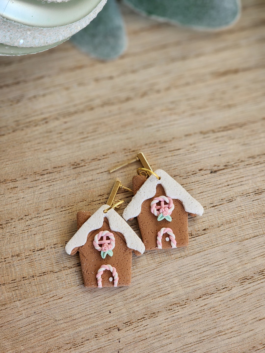 Gingerbread House Earrings | Christmas Earring | Gingerbread Gifts - Etsy