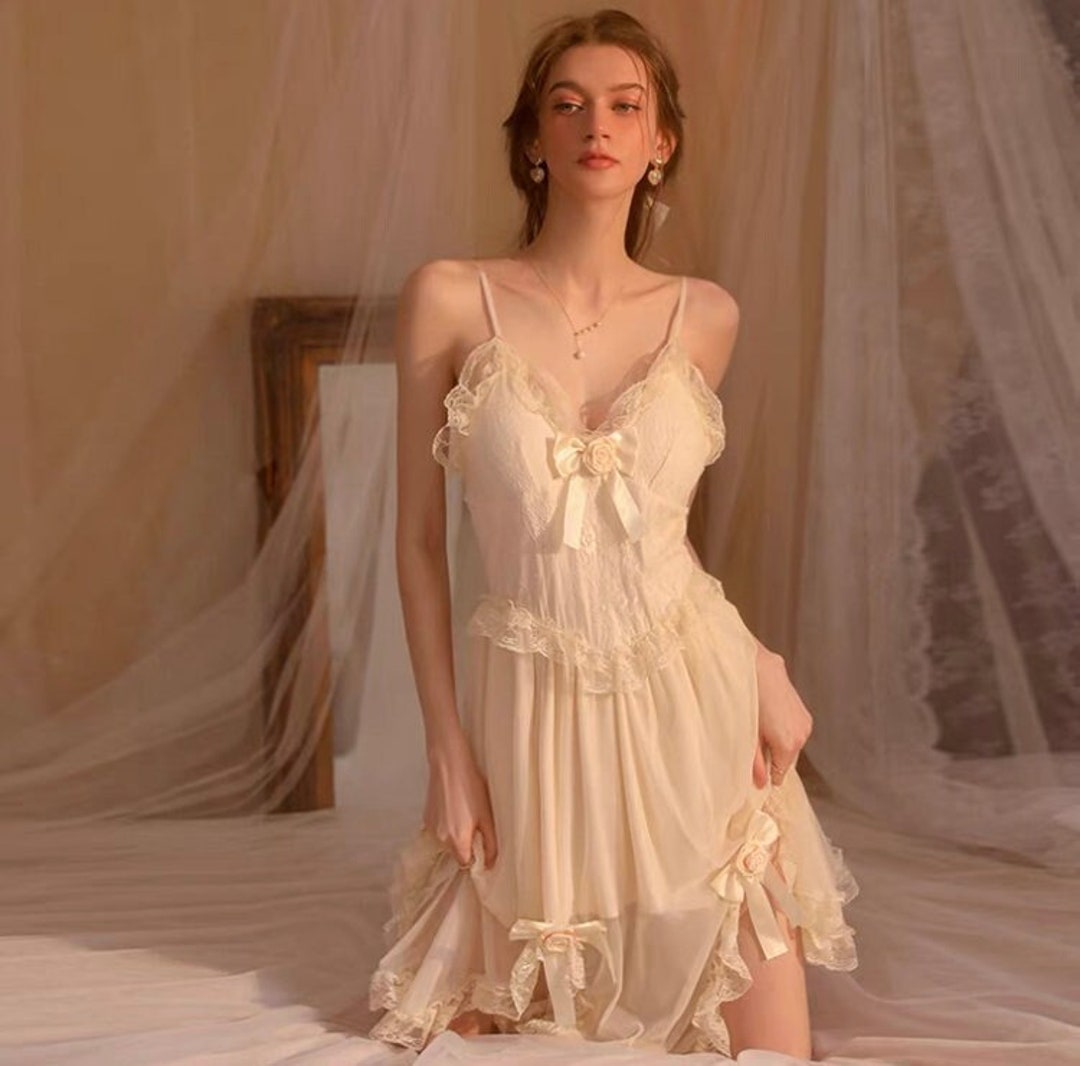 Princess Lace Nightgown Lace Nightie Lingerie Lace - Etsy