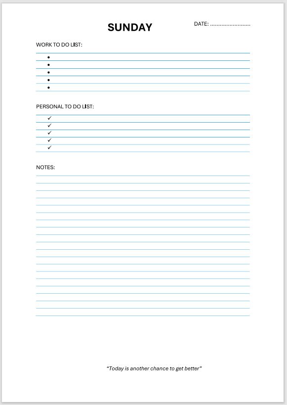 Printable Daily Schedule Tracker Template, A4/A5 Pdf Format, Download ...