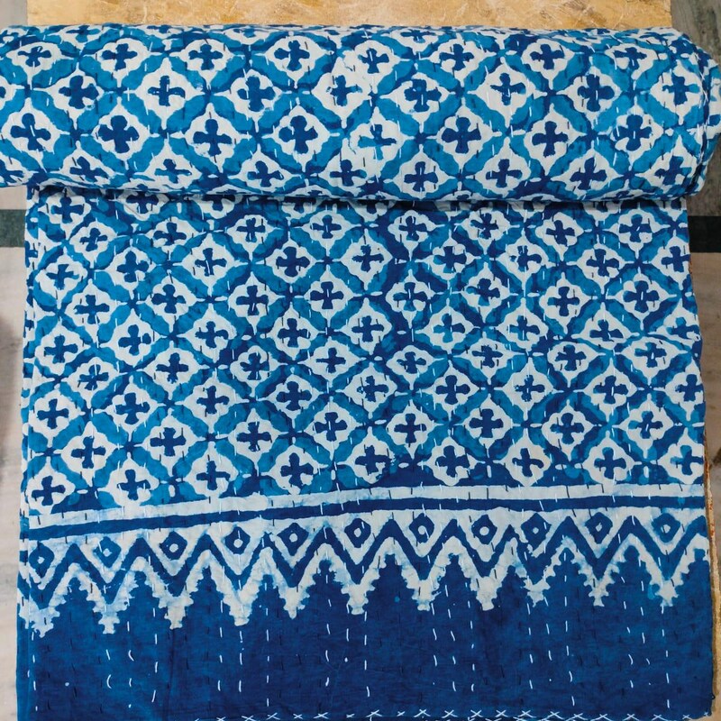 Indigo Bedding - Etsy