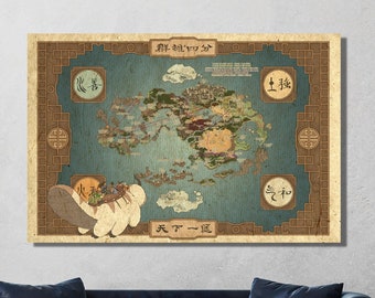 Avatar the Last Airbender Map Print - Etsy